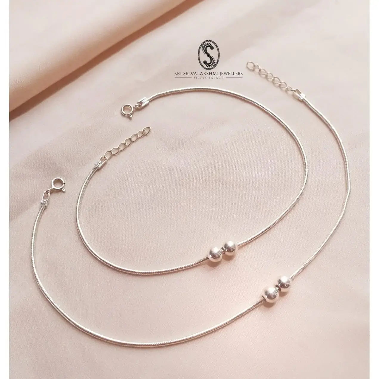 Office Style Lightweight Silver Leg Chain 102 – sri selvalakshmi ...